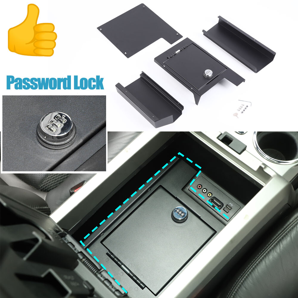 2009-2014 Ford F150 Center Console Vault Gun Safe Storage Box Password ...
