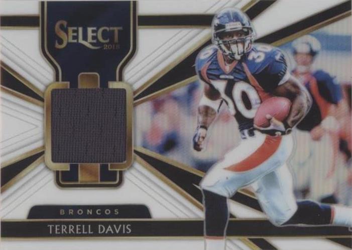 2018 Panini Select - Select Swatches Terrell Davis #18 White Prizm /99 ...