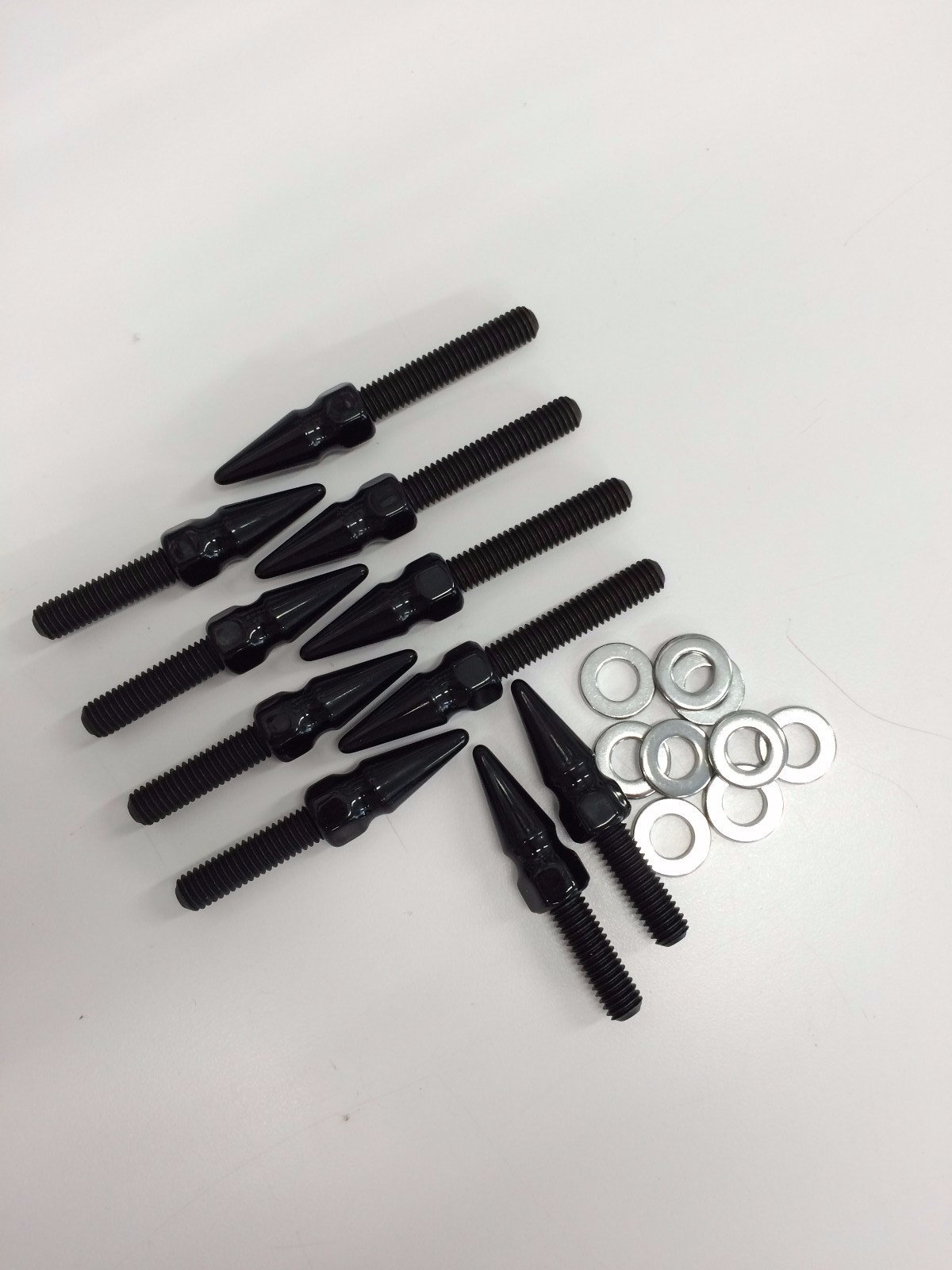 Harley Softail BLACK SPIKE Rear Fender Strut Bolts FLSTF FXSTS FXST ...