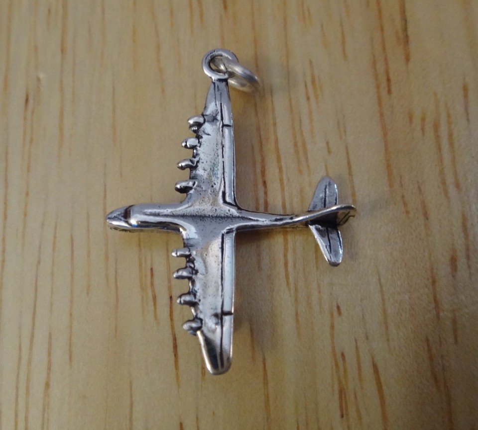 Sterling Silver 3D 25x20mm Airplane Spruce Goose Charm | eBay