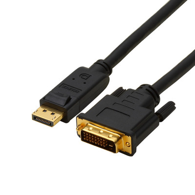 New 6FT 1.8M Displayport DP Male To DVI-D Male Adapter Cable Core Black ...