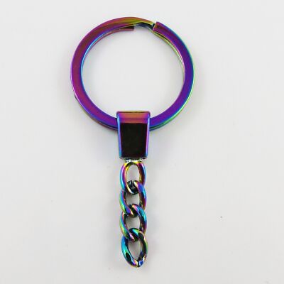 Bulk Key Ring Keychain Findings Split Ring Multicolour 60mm x 30mm ...