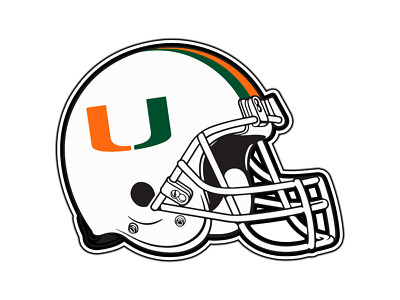 Miami Hurricanes Helmet Logo College Sticker Waterproof Vinyl Decal Die ...