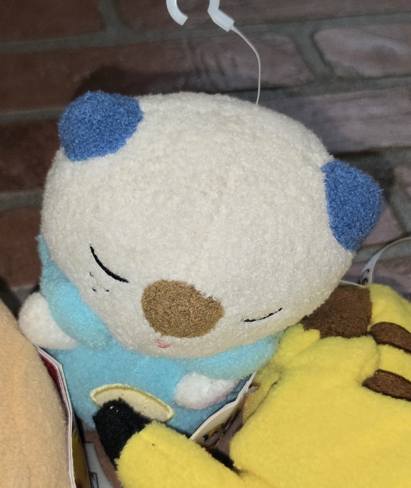 Pokemon Sleeping Plush Terry Cloth Lot Of 4 w/ Pikachu, Rowlet ...