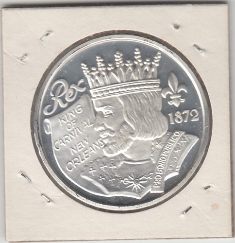 Mardi Gras .999 fine silver 1969 Rex Doubloon...NO RESERVE and free ...