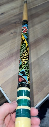 Vintage Unknown 2piece Wooden Billiard Pool Cue Hand carved ‘58 ...