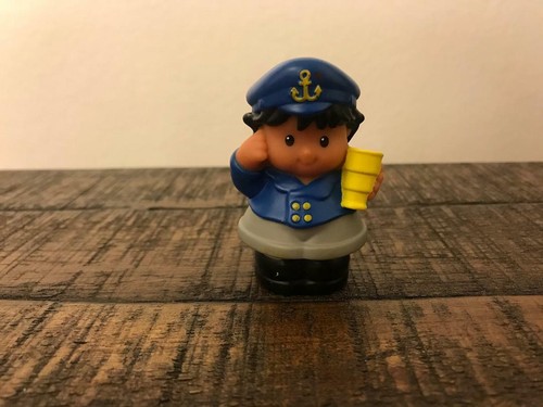 2011 MATTEL Little People Sea Captain Figure Doll Toy approx 3 inches ...