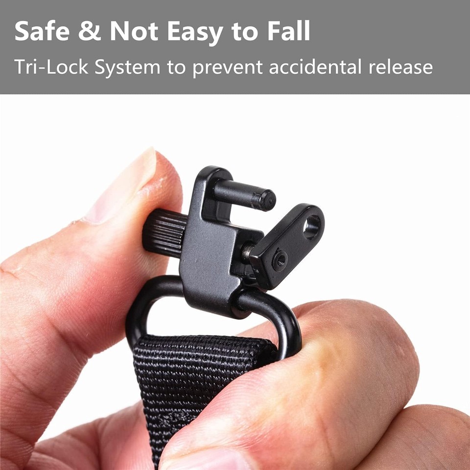 12PCS Rifle Sling Swivels Heavy Duty Quick Attach Detach 1.25" Width QD ...
