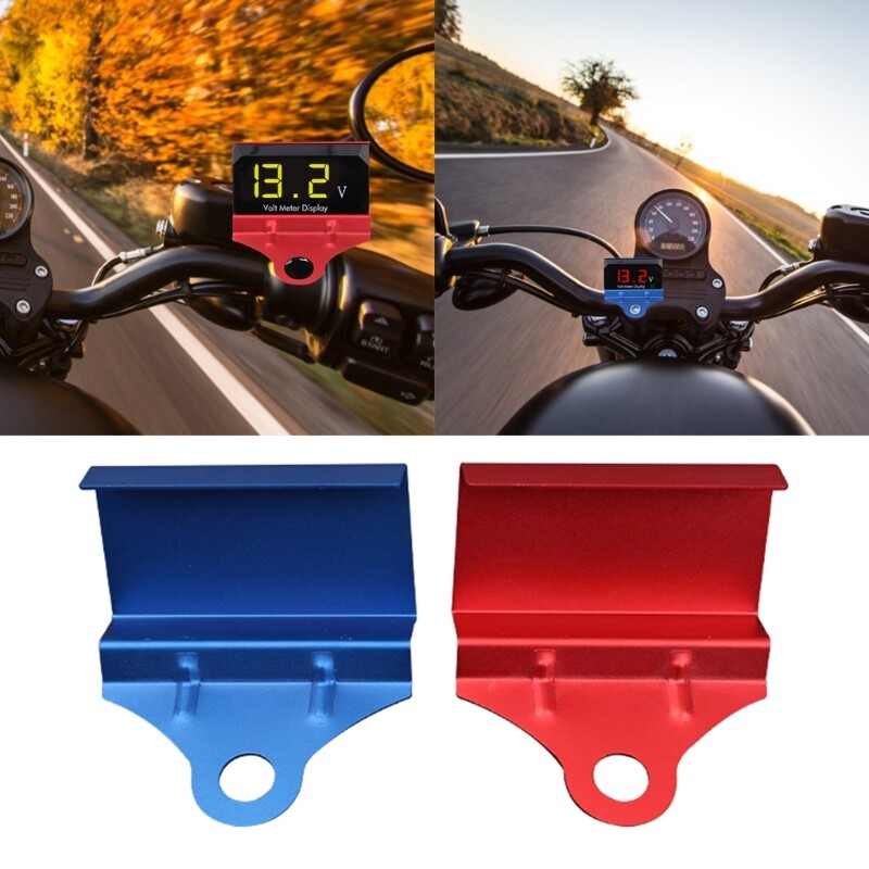 Car Motorcycle Voltmeter Meter Mounting Bracket Aluminum Instrument ...