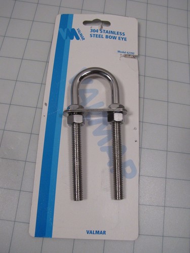 Valmar 304 Stainless Steel 3/8" Bow Eye Bolt 62702 NEW | eBay