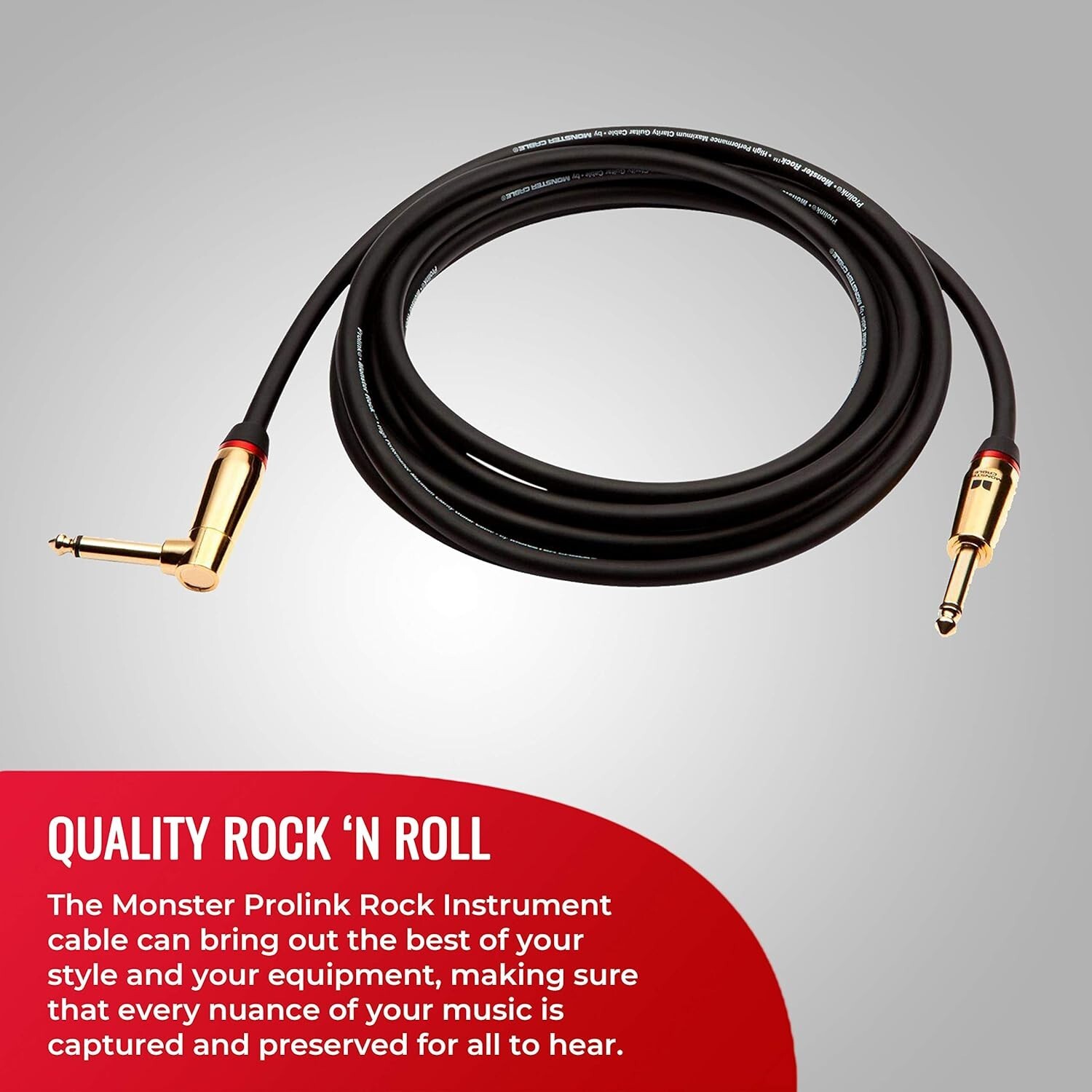 Monster Cable Guitar cable length 21ft straight XL plug M ROCK2-21A ...