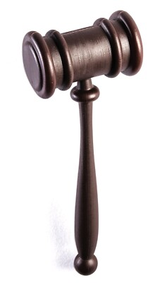 JUDGE GAVEL 10" Hammer Costume Court Room Prop Plastic Fake Wood Law ...