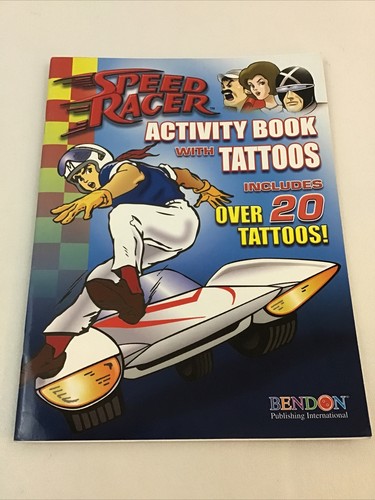 Speed Racer Activity Coloring Book 20 Tattoos Word Puzzles 2008 Anime ...