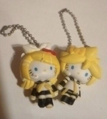 Vocaloid Hello Kitty 2012 Keychain Kagamine Rin Len Set Mini Figure ...