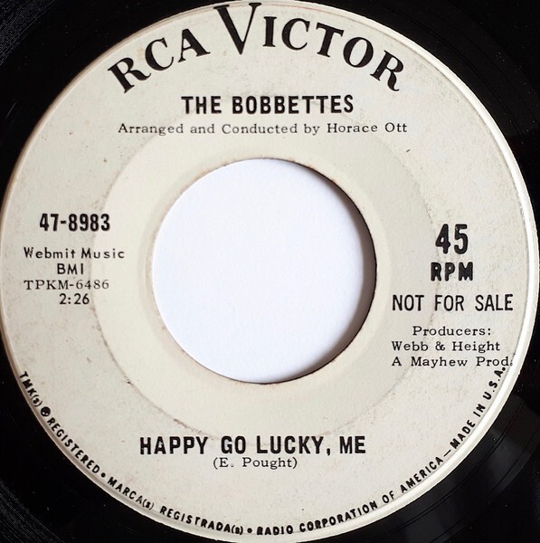 The Bobbettes / It's All Over / Happy Go Lucky Me 1966 US RCA Victor ...