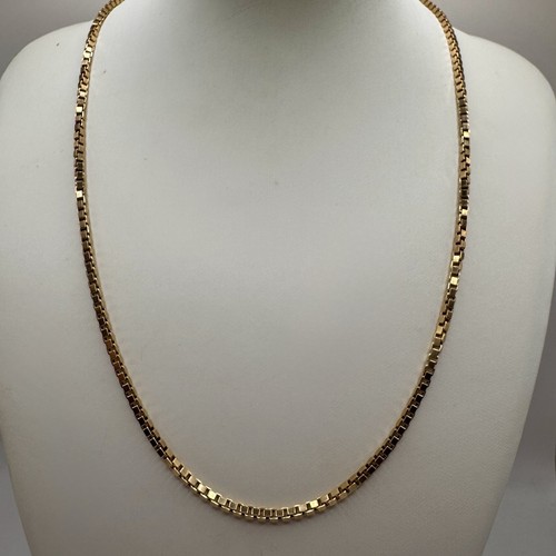 9ct Yellow Gold Box Chain, 2mm Wide, 16in Long, Hallmarked 8.8g Not ...