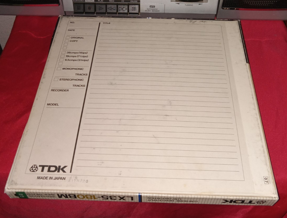 TDK LX 35-180 BM 10.5" REEL TO REEL TAPE BOX ONLY WITH DECALS | eBay