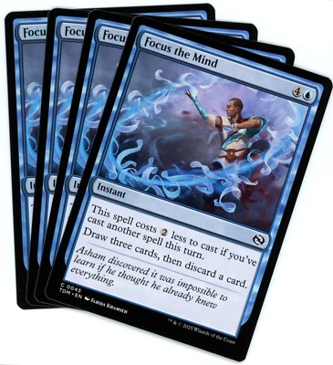 x4 Focus the Mind - 0045 - Tarkir Dragonstorm - MTG - NM/M | eBay