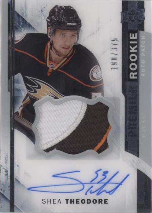 2015-16 Upper Deck Premier - Acetate Rookie Auto-Patch Shea Theodore ...