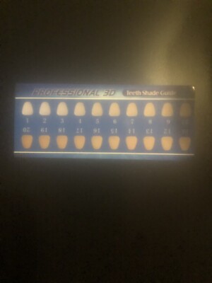 50 Pcs Tooth Color Contrast Cards Shades Teeth Chart Toothpaste | eBay