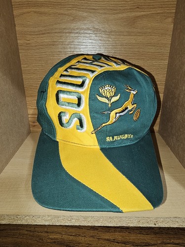 Vintage Rare Springboks SA South Africa Rugby Sports Hat Cap Vtg Green ...