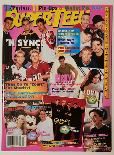 Superteen Magazine NSYNC Ricky Britney 98 Backstreet Boys December ...