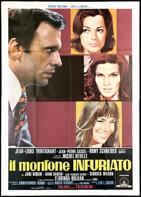 IL MONTONE INFURIATO MANIFESTO TRINTIGNANT 1973 LE MOUTON ENRAGÉ MOVIE ...
