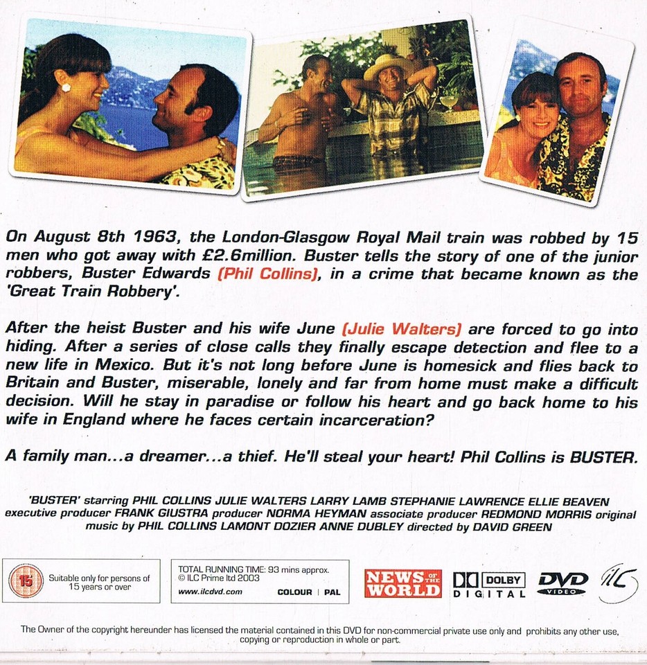 Buster - Phil Collins - Julie Walters - Larry Lamb - Full Film - N ...