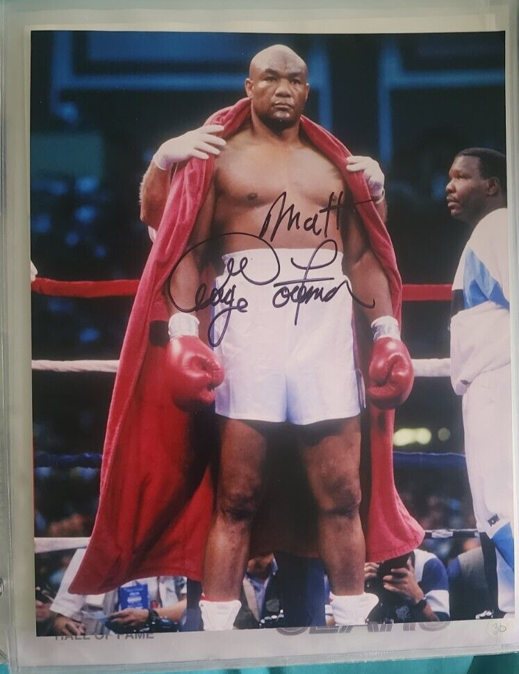 GEORGE FOREMAN autograph photo 8x10 signed Boxing, IBH auto 2x ...