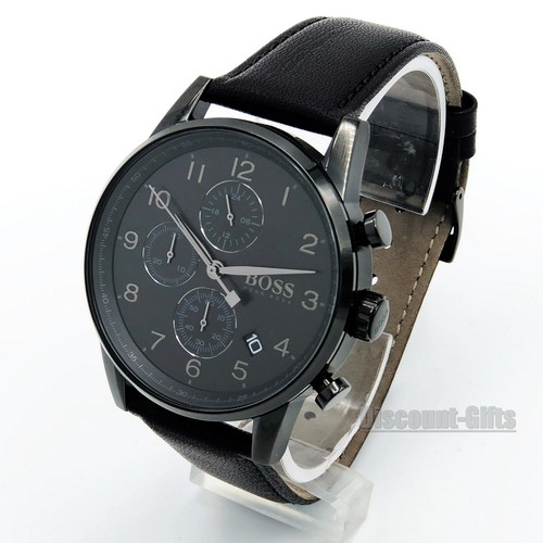 Hugo Boss 1513497 Black 44 mm Stainless Steel Navigator Men's Watch ...