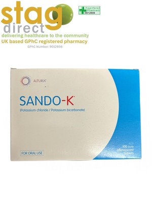 Sando-K Potassium Chloride/Bicarbonate 600mg/400mg Effervescent Tabs ...