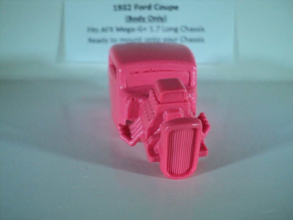 HO scale Slot Car Custom Resin Body Neon Red 1932 Ford Coupe Fits AFX ...