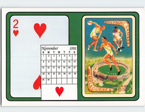 Postcard November 1992 Playing Card Calendar Series Postcard Collector ...