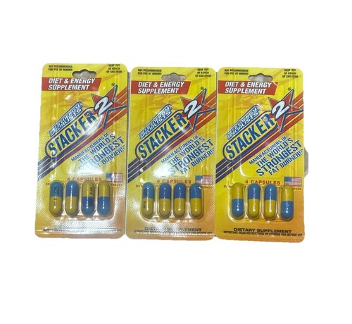 Stacker Two Dietary Supplement Fat Burner Weight Loss Capsules 12 Count ...