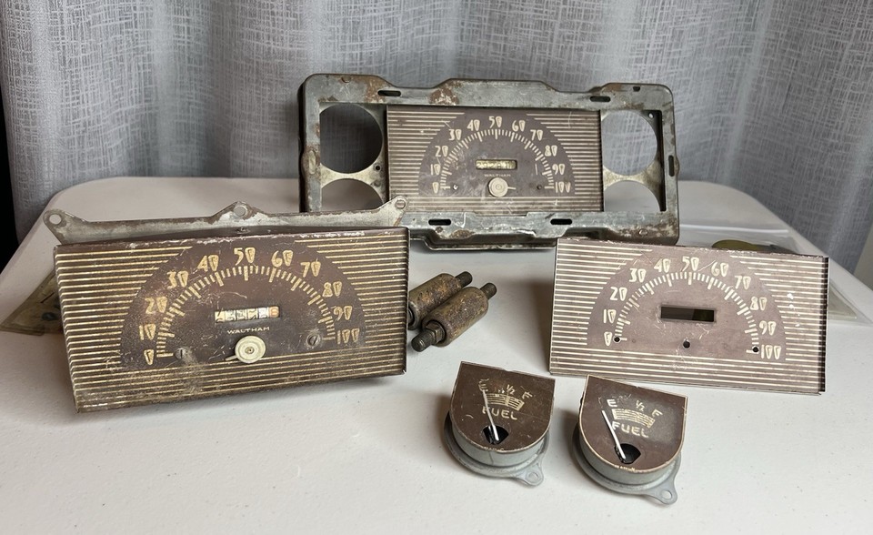 Vintage Original 1940 FORD Dash Parts Fuel Gauge Speedometer Patent ...