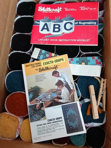Vintage Large 30x50 Shillcraft Readicut Latch Hook Rug Kit Retired ...