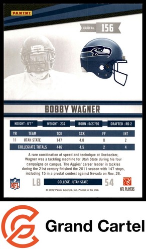 2012 Panini Rookies & Stars #156 Bobby Wagner RC - Seattle Seahawks ...