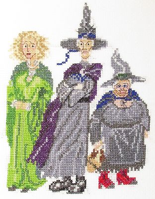 Discworld The Witches counted cross stitch kit/chart 14s aida ...