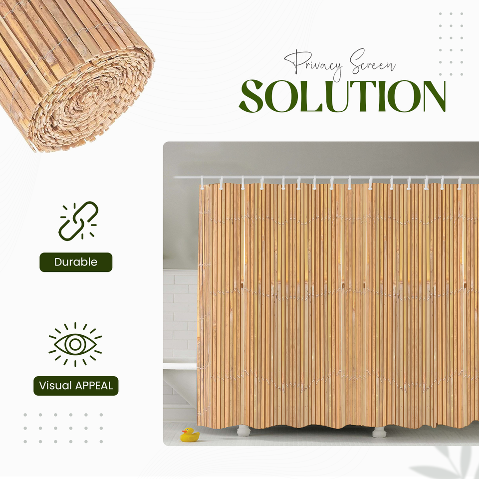 Bamboo Slat Fencing Cane Screening Roll Garden Panel Outdoor Privacy ...