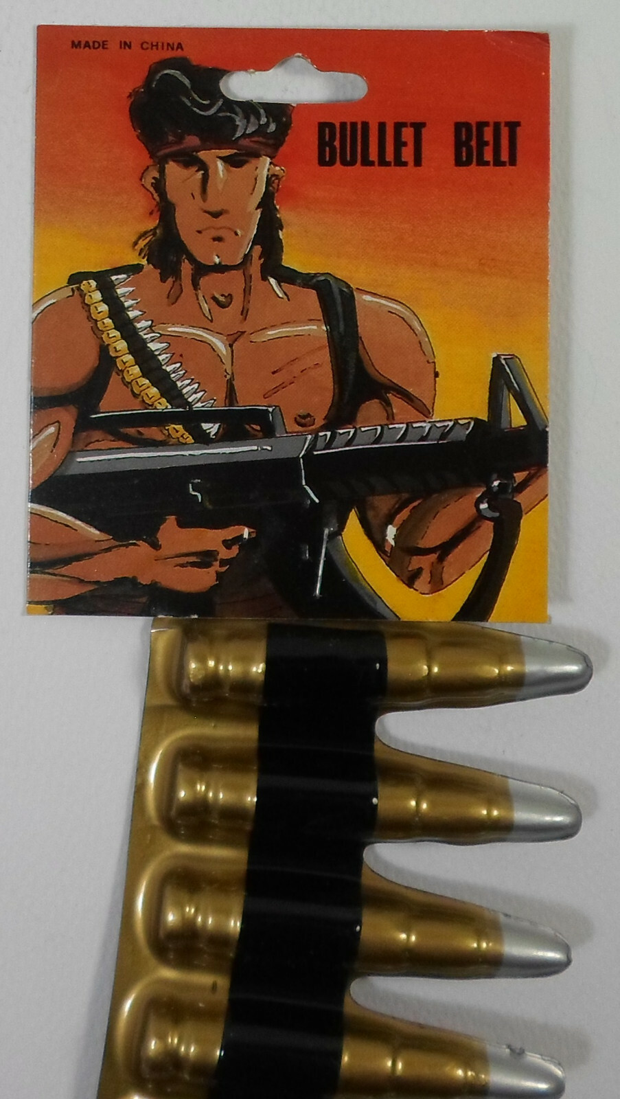 VTG 80's RAMBO BULLET BELT COMBAT SET PLASTIC TOYS UNUSED FROM OLD ...