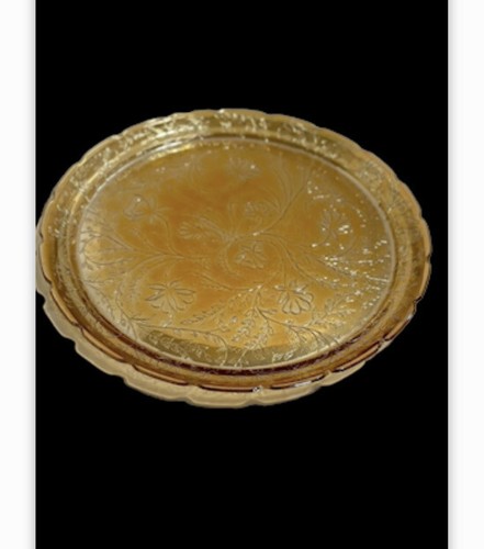 Iridescent Floragold Louisa Jeanette Platter Glass Co 1950s Vtg ...