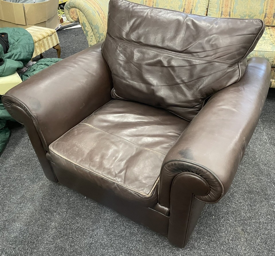 Duresta Garrick Brown Leather Arm Chair | eBay UK