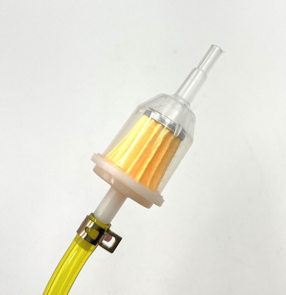 7ft 1/4" x 3/8" Gas Fuel Line Hose for Engine Generator Bike w Clips ...
