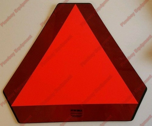 SMV Slow Moving Vehicle Plastic Sign For TRACTOR COMBINE SKID STEER ...
