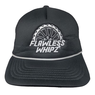 Flawless Whipz Snapback Rope Trucker Hat Black One Size Mesh Back | eBay