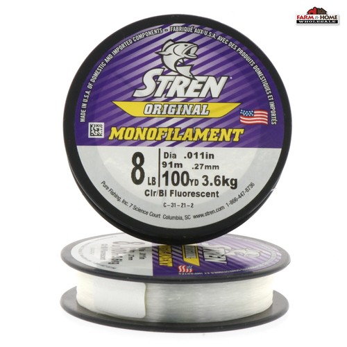 2 Spools Stren Monofilament Fishing Line 8 Lb Test 100 Yards ~ New | eBay