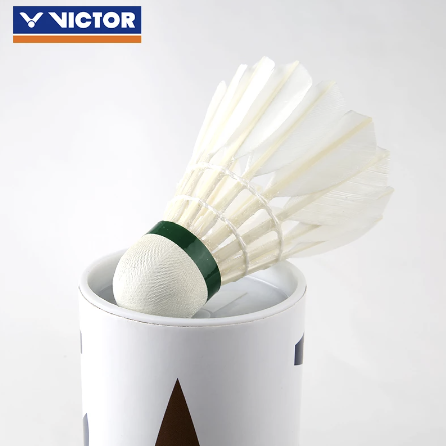 Victor Badminton Shuttlecock 12Pcs Gold No.3 for Training Feather speed ...