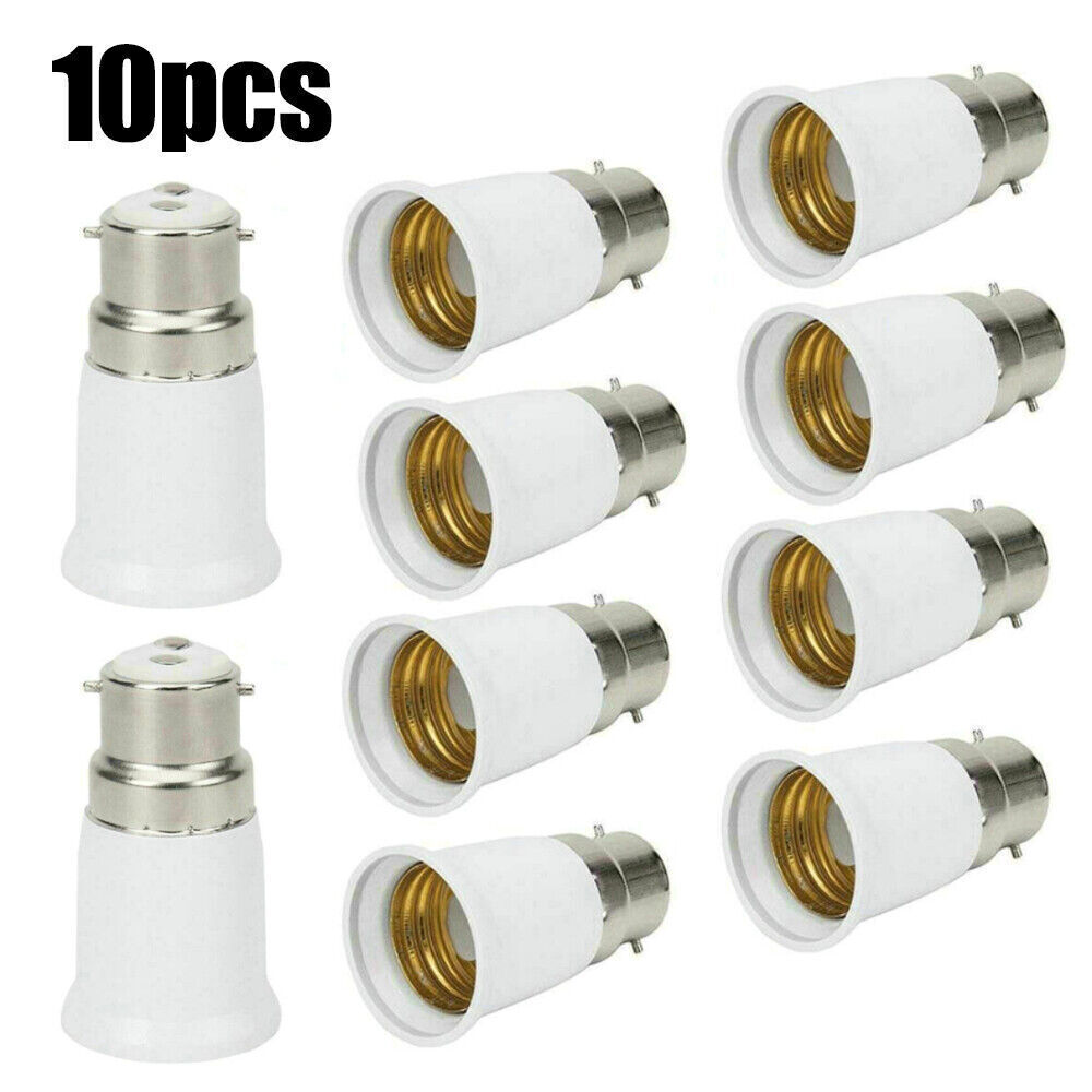 10x B22 To E27 Light Socket Adapter Bayonet Lamp Base To Edison E27 ...