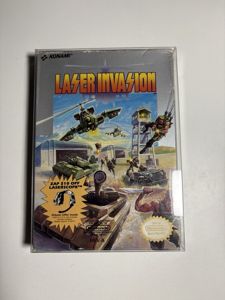 Laser Invasion (Nintendo NES, 1991) In Box, With Box Protector Tested ...