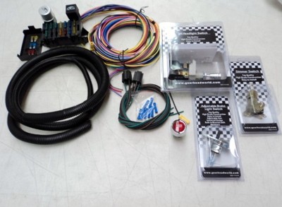DeLuxe 15 Universal Street Rod Wiring Wire Kit 4 Switch Bonus NEW Item ...